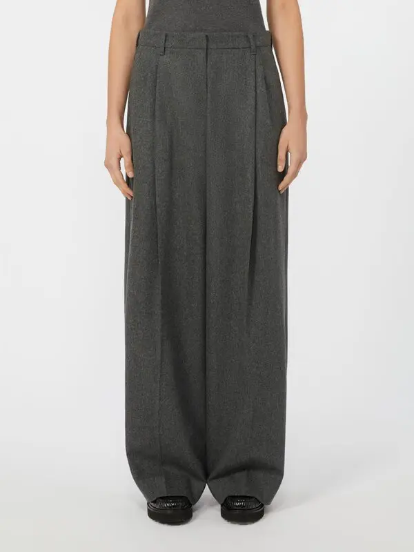 Max Mara Wide-fit Wool Flannel Trousers