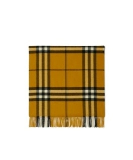 Burberry Checked Fringed-edge Scarf - Teak