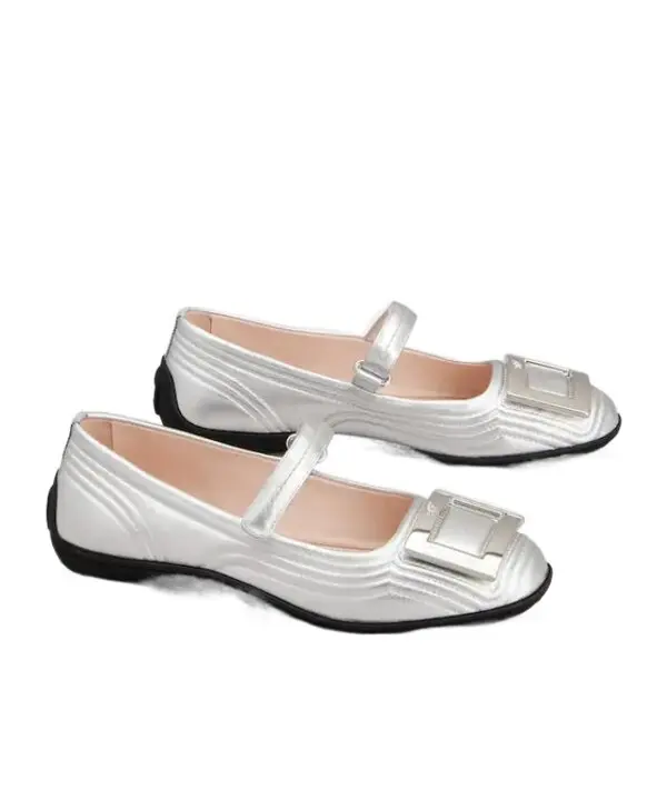ROGER VIVIER Low Mary Janes In Leather