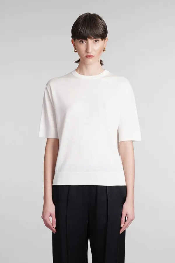 JIL SANDER Crewneck Knitted T-shirt - White