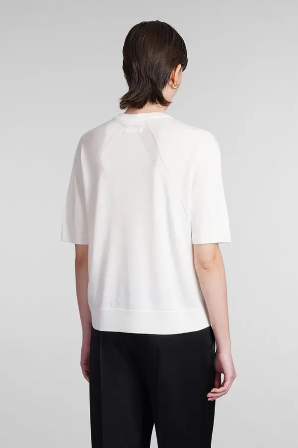 JIL SANDER Crewneck Knitted T-shirt - White