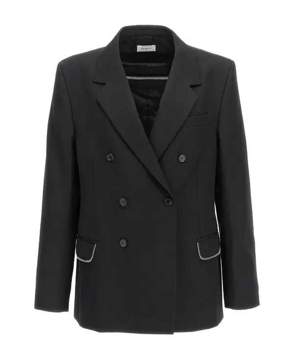Off-White Double-breasted Long-sleeved Blazer