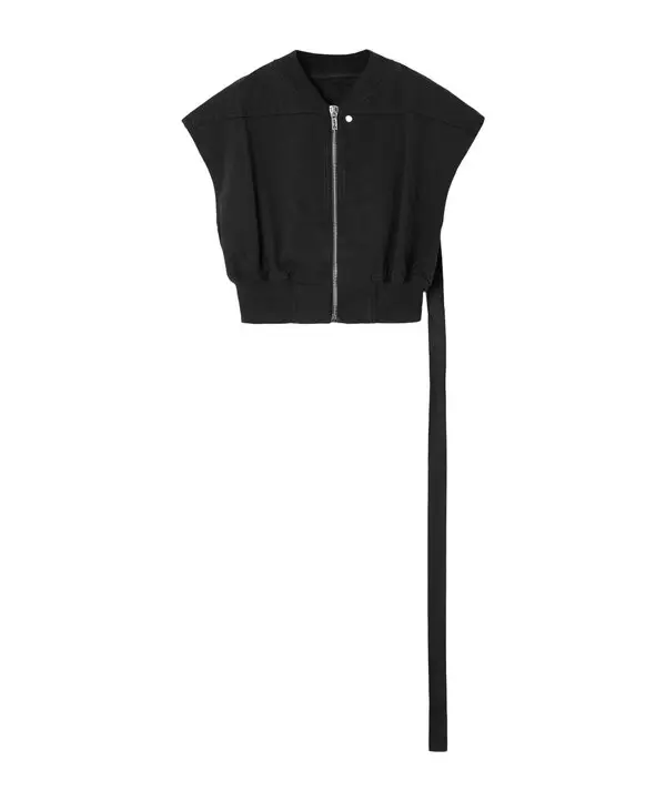 Rick Owens Sleeveless Vest With Hanging Bands - Black