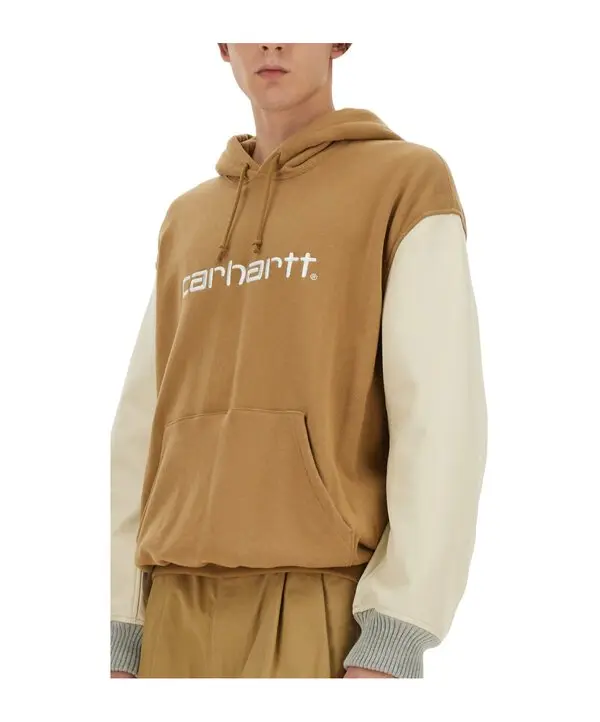 Junya Watanabe X Carhartt Long Sleeve Hoodie With Chest Pattern