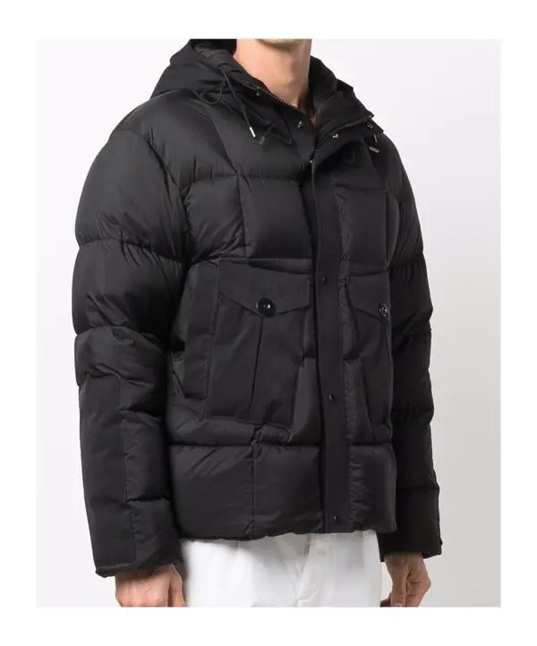 TEN C Hooded Padded Jacket - Black