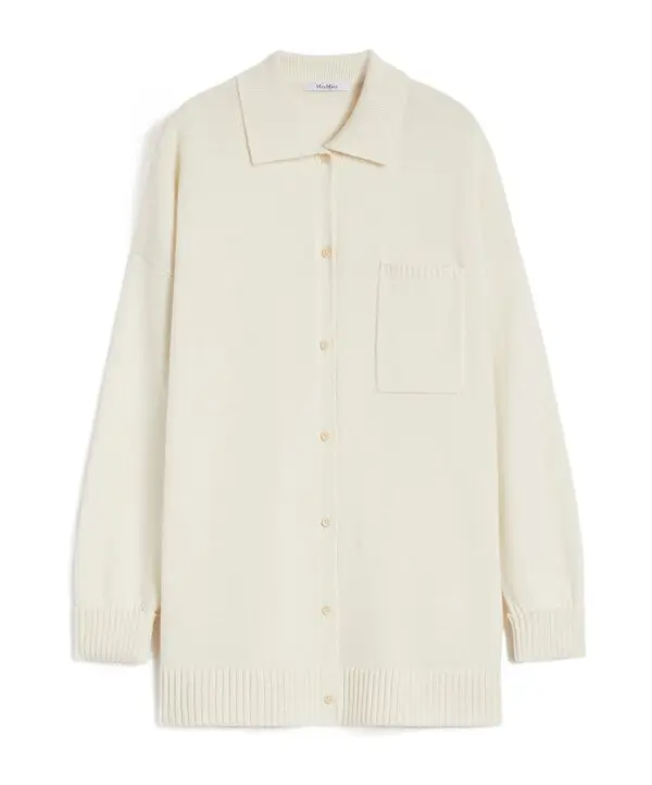 Max Mara Wool And Cashmere Shirt Jacket - White