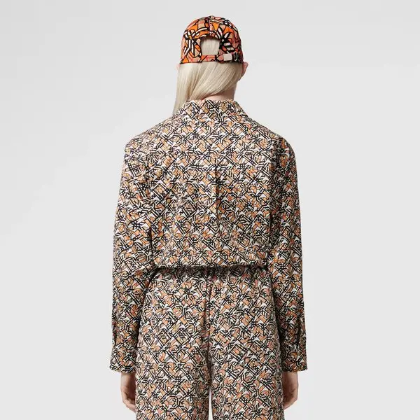 Burberry Monogram Print Long Sleeve Shirt