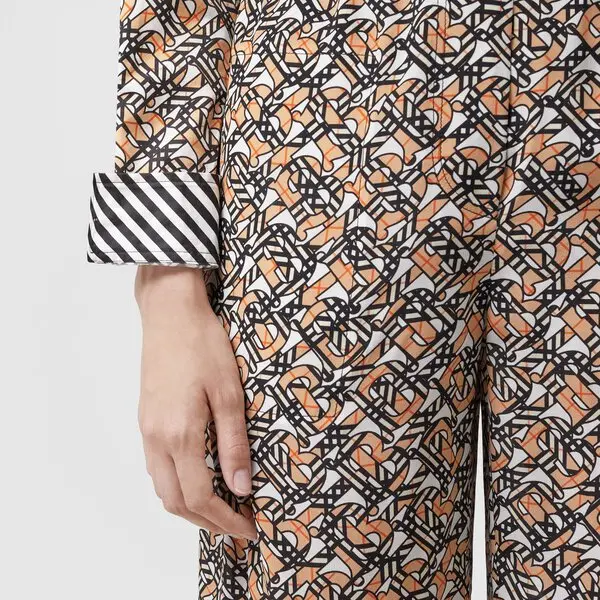 Burberry Monogram Print Long Sleeve Shirt