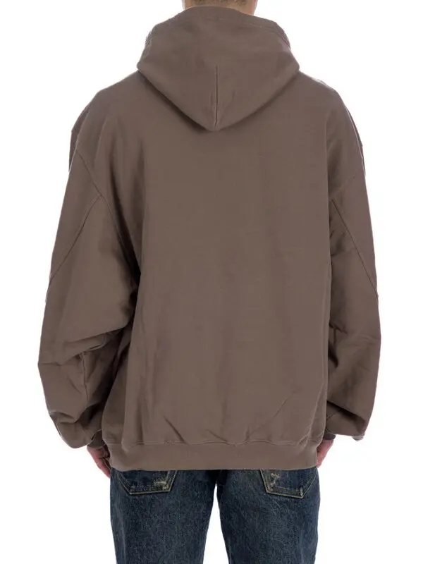 Balenciaga Logo Printed Distressed Hoodie