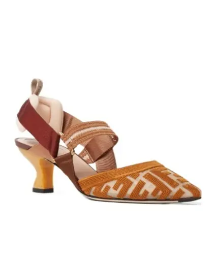 Fendi Colibrì Slingback Pointed-toe Pumps - Pink