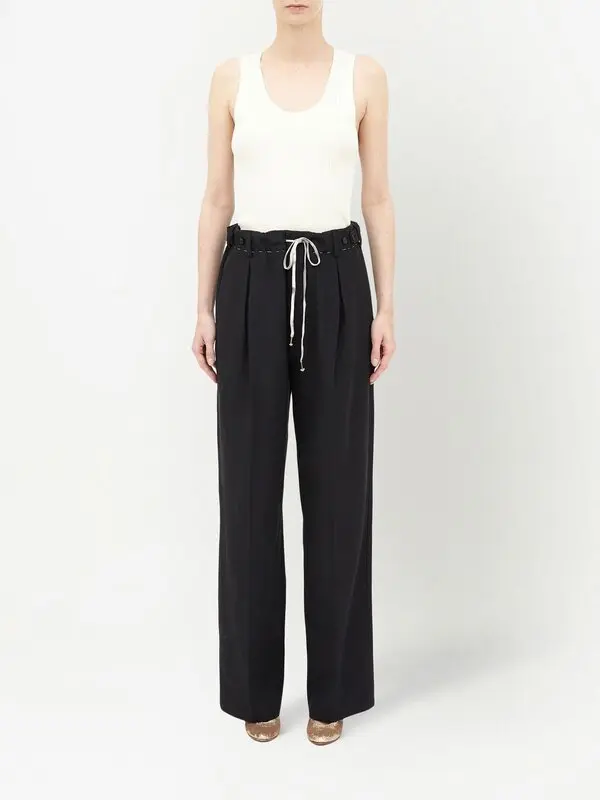 MAISON MARGIELA High-waist Straight-leg Drawstring Trousers