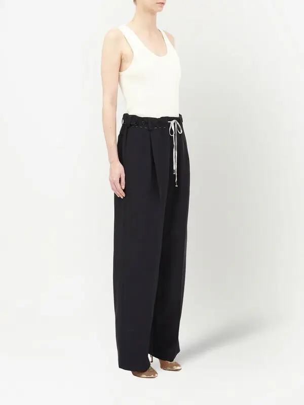 MAISON MARGIELA High-waist Straight-leg Drawstring Trousers