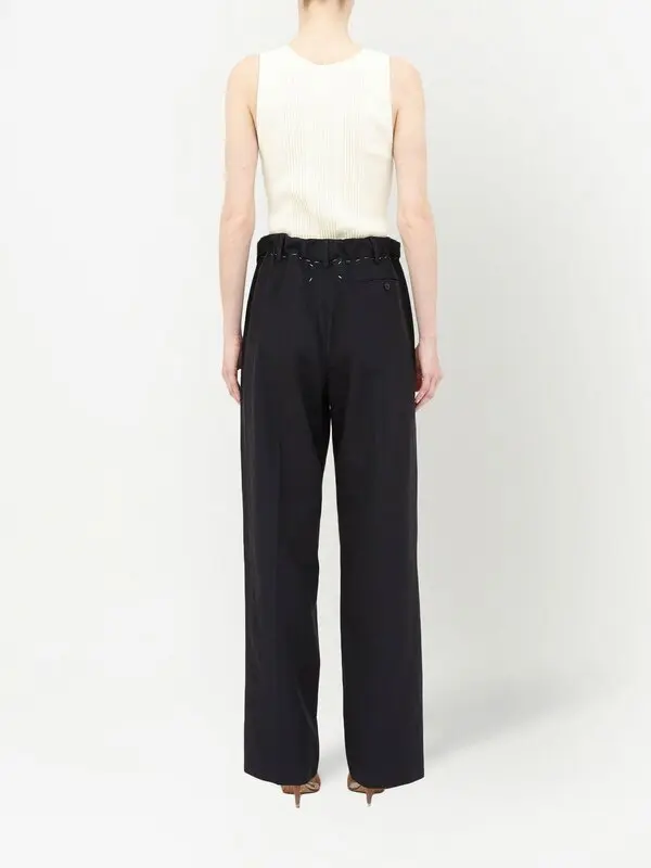 MAISON MARGIELA High-waist Straight-leg Drawstring Trousers