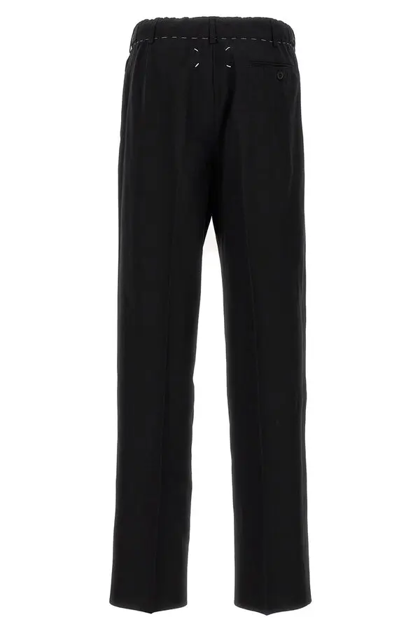 MAISON MARGIELA High-waist Straight-leg Drawstring Trousers