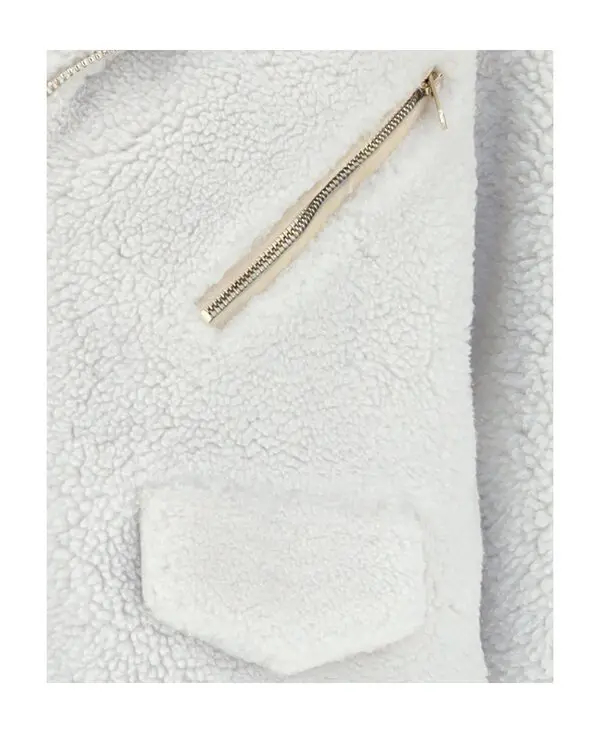 Chloé Shearling Biker Jacket - White