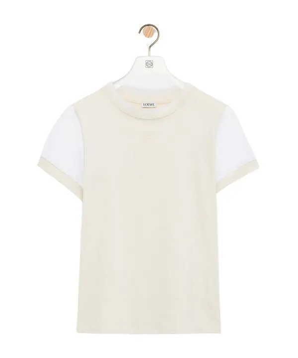 Loewe Small Fit T-shirt In Cotton Blend - Vanilla