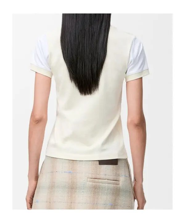Loewe Small Fit T-shirt In Cotton Blend - Vanilla
