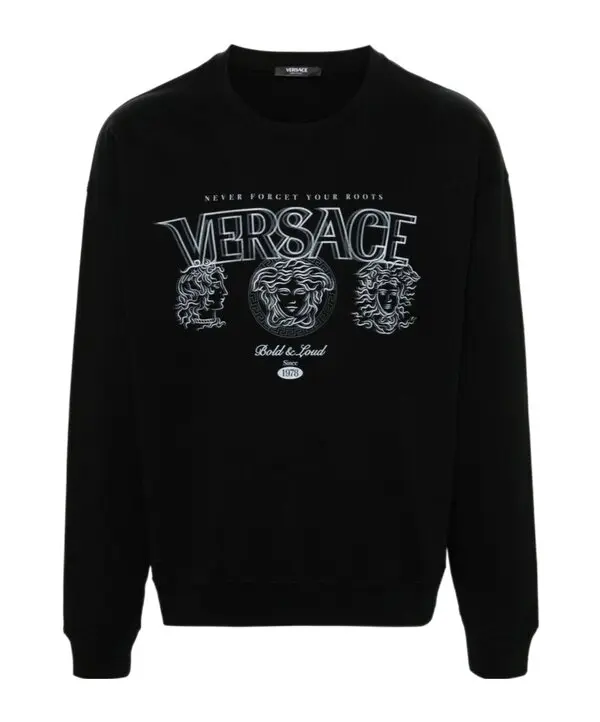 Versace Logo-print Cotton Sweatshirt