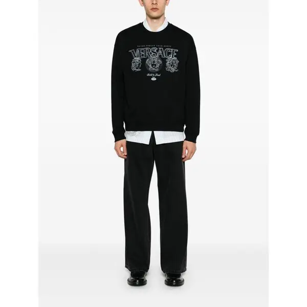 Versace Logo-print Cotton Sweatshirt