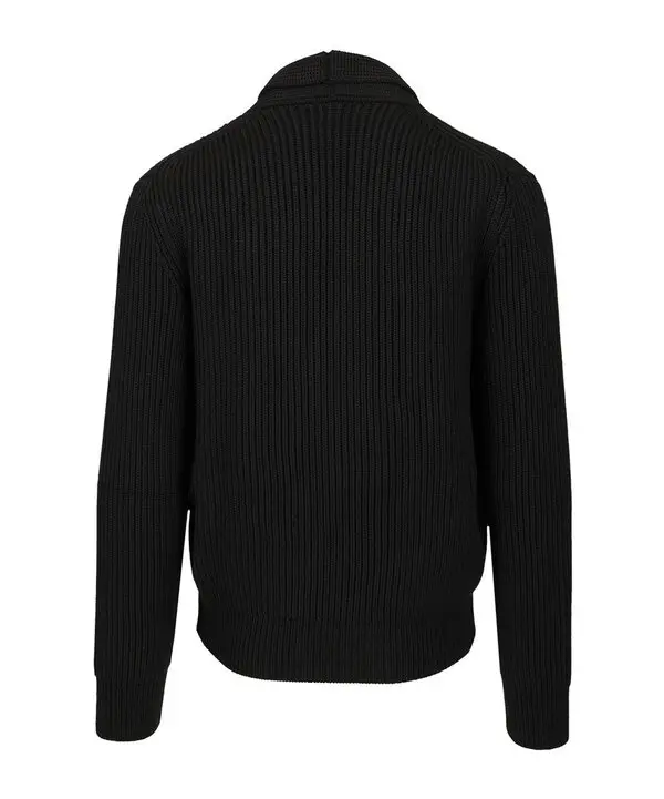 TOM FORD Shawl Collar Ribbed Knit Cardigan