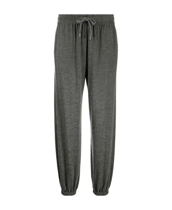 Brunello Cucinelli Mélange Effect Drawstring Track Pants - Black