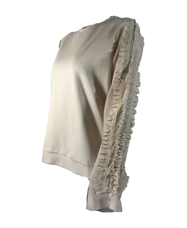 Max Mara Long-sleeved Hoodie With Lace Detailing