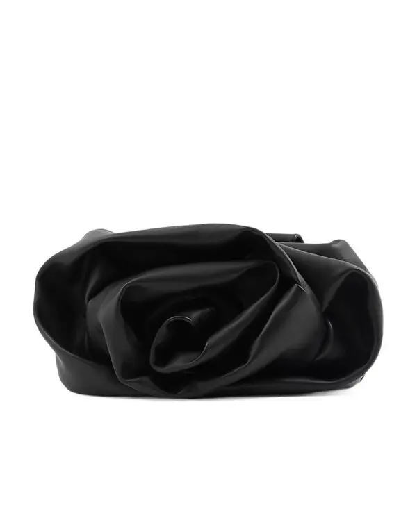 Burberry Slouch-body Ruched Clutch Bag - Black