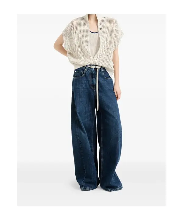 Brunello Cucinelli Mesh Knit Zip-up Cardigan - Oat