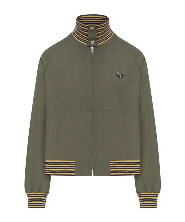 Prada Tricolor Trimmed Zip-up Jacket