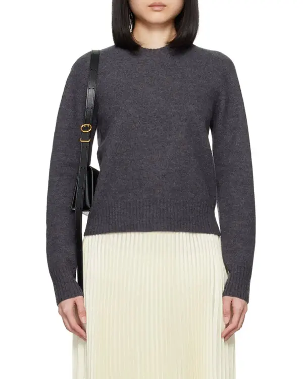 JIL SANDER Crewneck Knitted Jumper - Black