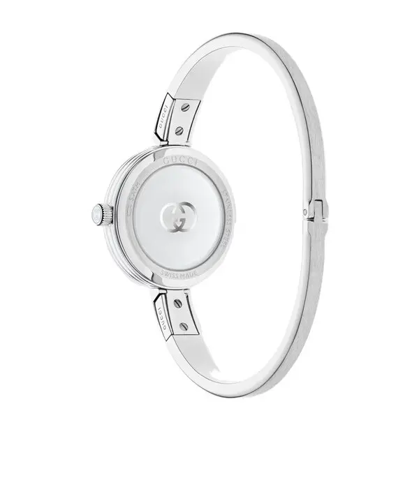 Gucci Stainless Steel Watch With Pink Guilloche Dial - Multicolor