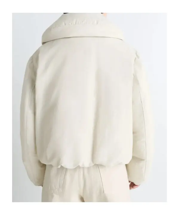 LEMAIRE Elasticated Cuff Quilted Puffer Jacket - Bone