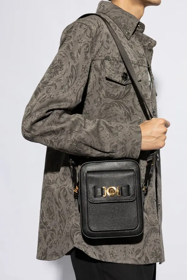 Versace Medusa Plaque Zipped Shoulder Bag