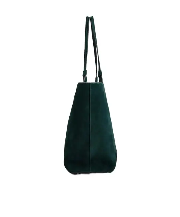 ROGER VIVIER Belle Vivier Medium Shopping Bag In Suede With Resin Buckle - Green