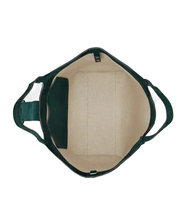 ROGER VIVIER Belle Vivier Medium Shopping Bag In Suede With Resin Buckle - Green