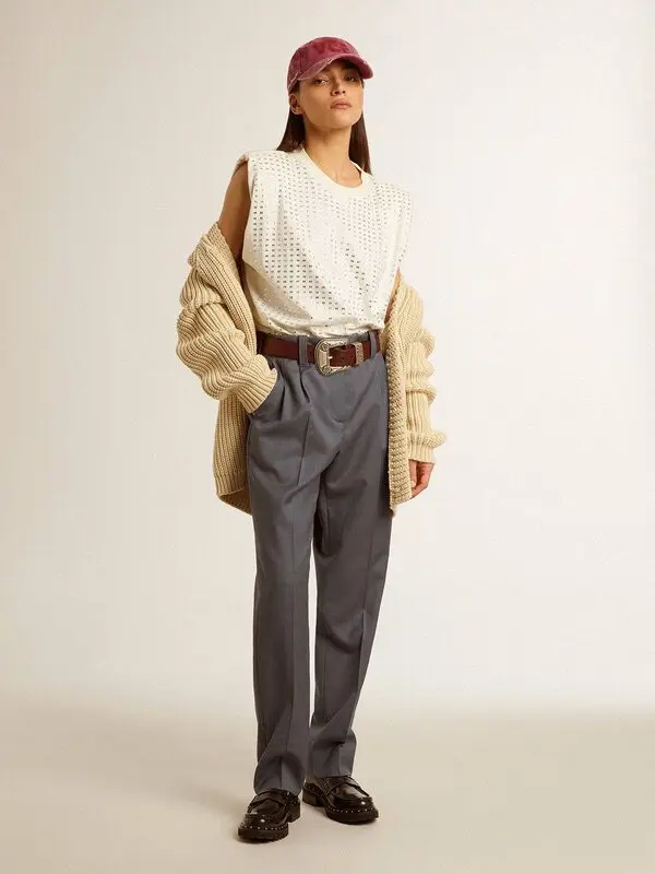 GOLDEN GOOSE Melody Chunky-knit Cardigan - Nude