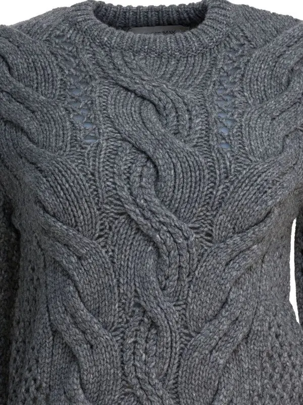 Sportmax Crewneck Long-sleeved Jumper - Gray