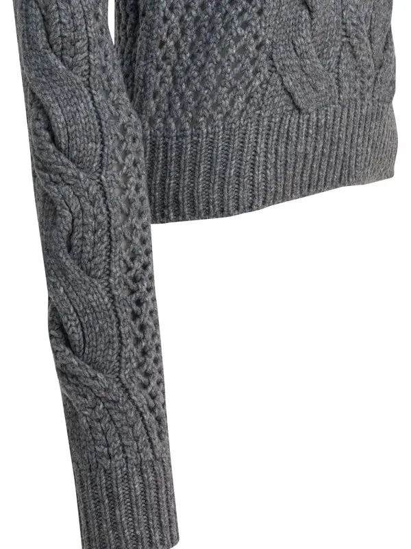 Sportmax Crewneck Long-sleeved Jumper - Gray