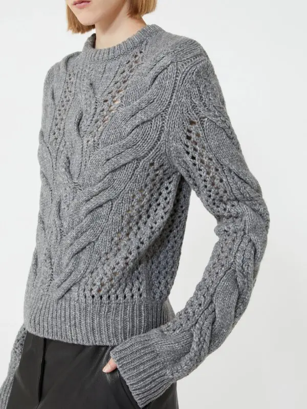 Sportmax Crewneck Long-sleeved Jumper - Gray
