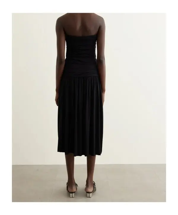Gimaguas Strapless Gathered Bodice Maxi Skirt Dress