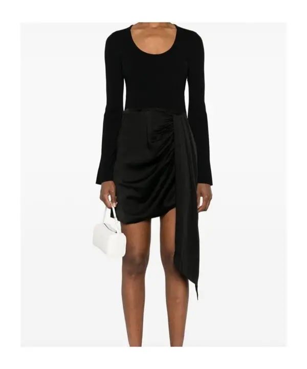 Simkhai Draped Mini Dress With Embroidered Design