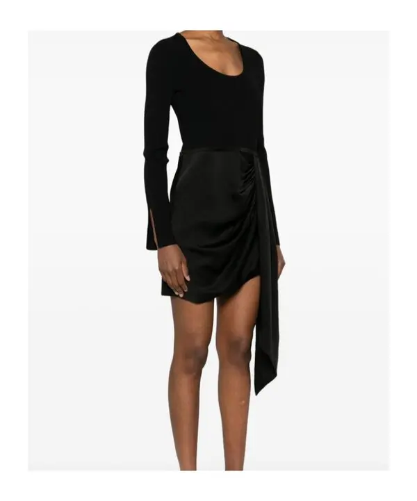 Simkhai Draped Mini Dress With Embroidered Design