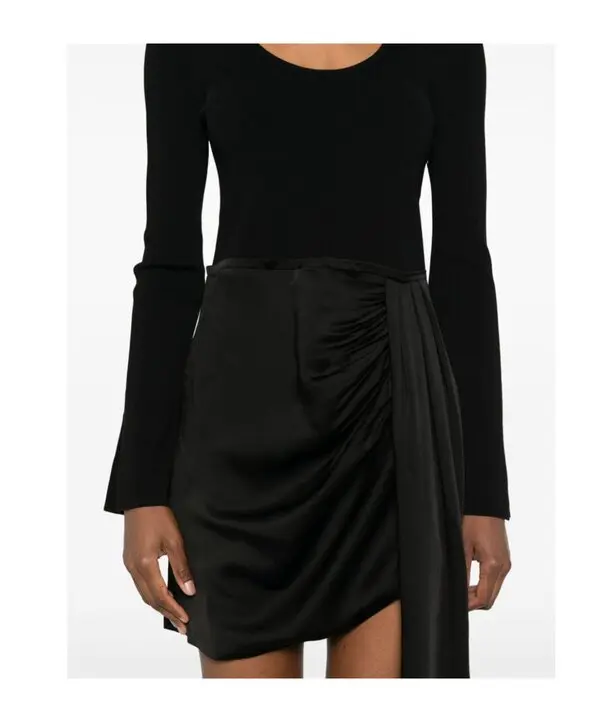 Simkhai Draped Mini Dress With Embroidered Design