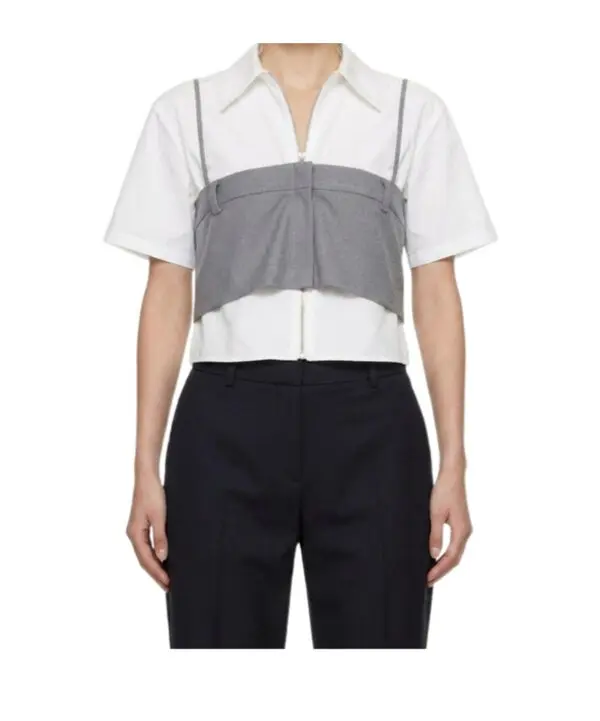 Marissa Chiara Shirt With Lapel Collar And Zip Closure