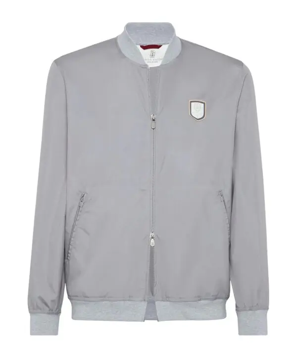 Brunello Cucinelli Bomber Jacket With Badge Detail
