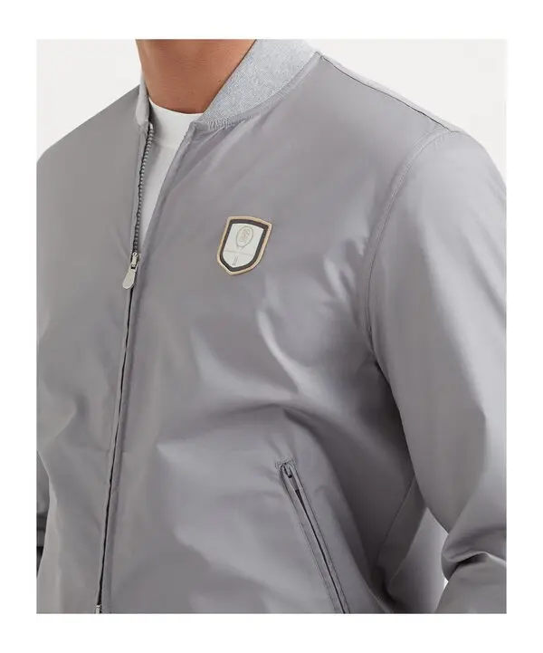 Brunello Cucinelli Bomber Jacket With Badge Detail