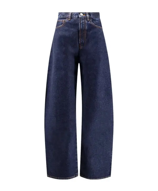 Alaïa Belt Loop Jeans Wide Leg - Blue