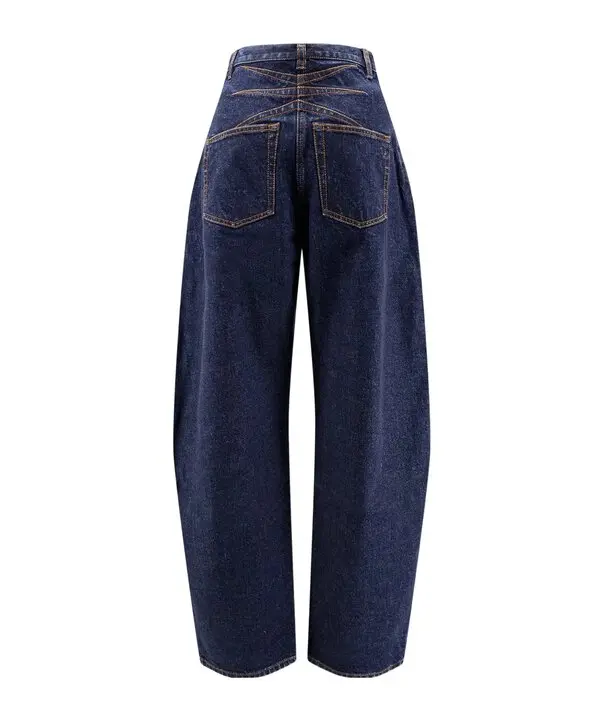 Alaïa Belt Loop Jeans Wide Leg - Blue