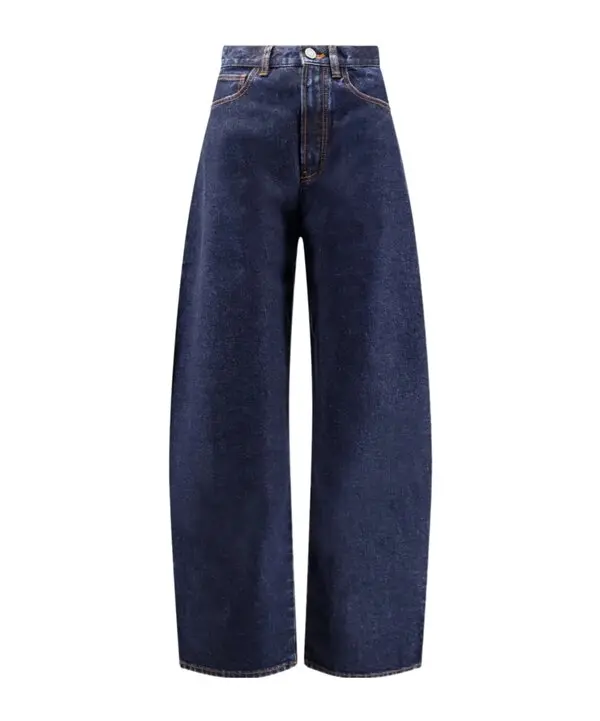 Alaïa Belt Loop Jeans Wide Leg - Blue
