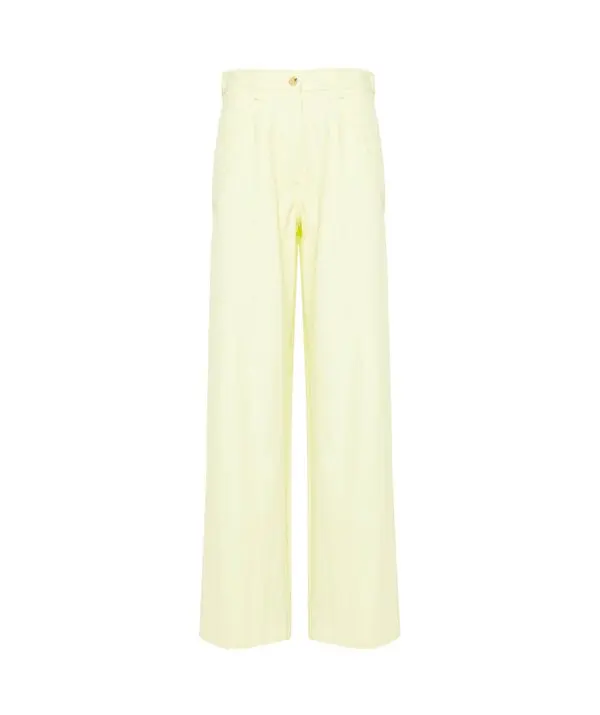 FORTE_FORTE High-waisted Casual Pants - White
